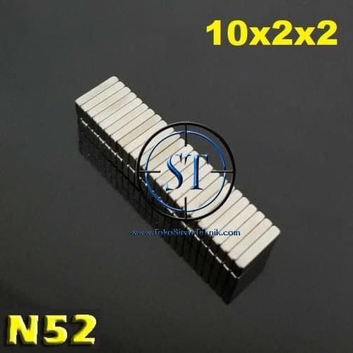 Jual Magnet PLT 10x2x2 N52 Strong Magnet Neodymium Balok Persegi Kuat ...