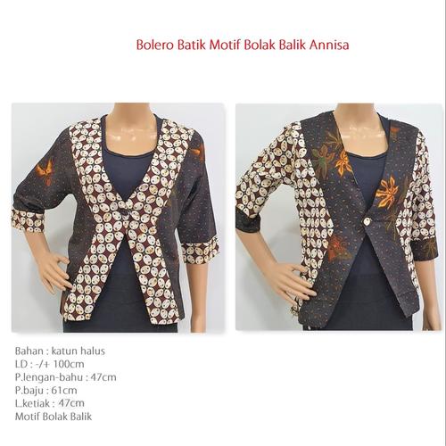 Jual Bolero Batik Blazer Batik Rompi Motif Bolak balik - Kota Tangerang ...
