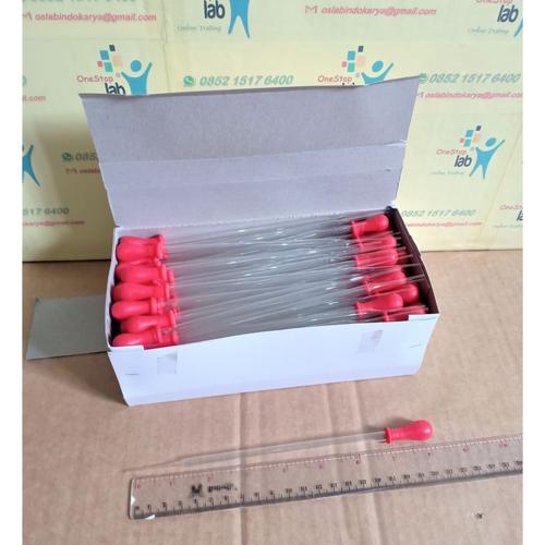 Jual Pipet tetes kaca panjang +/- 20 cm dot merah isi 100/box LOKAL ...