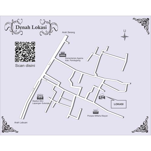 Jual Design Peta / Denah Undangan + QR Code Digital Waze / Google Maps ...