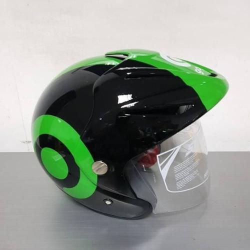 Jual HELM GOJEK LOGO BARU dengan penutup kaca PET LIMITED EDITION FREE ...