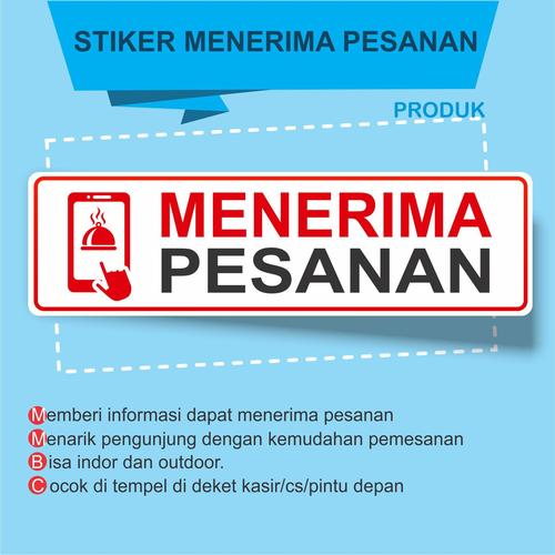 Jual STIKER MENERIMA PESANAN untuk usaha kuliner - Kab. Klaten - Optima ...