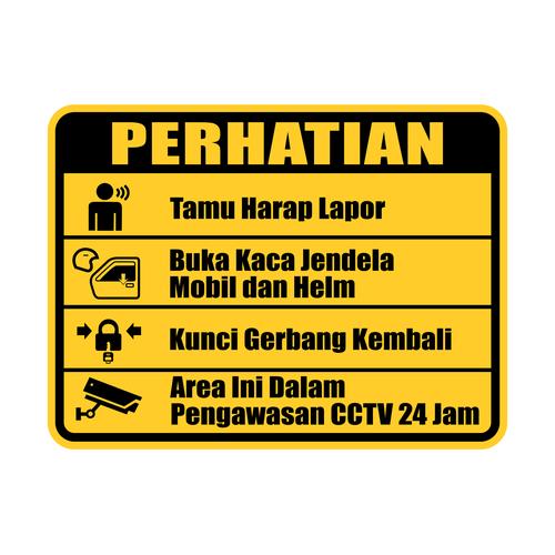 Jual Rambu Himbauan Perhatian Gerbang Perusahaan / Perumahan 80cm x ...