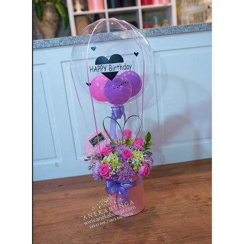 Jual Rangkaian Bunga Asli Balon Balloon Fresh Flower Birthday Ulang ...