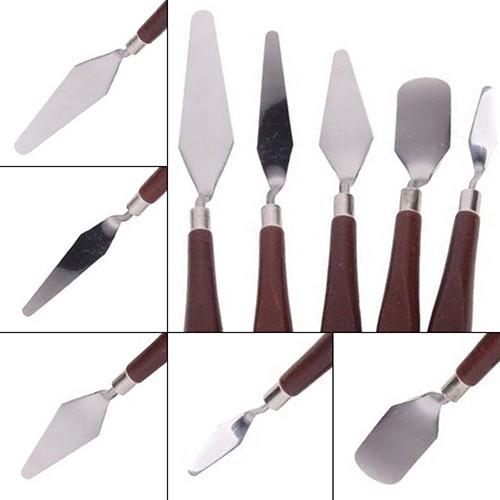 Jual 5 Buah Set Spatula Seniman Lukisan Minyak: Terdiri Dari Pisau ...