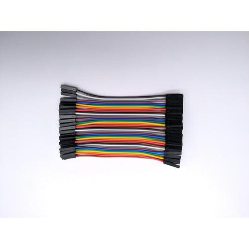 Jual kabel jumper arduino 10cm female to female 40pin pelangi rainbow ...