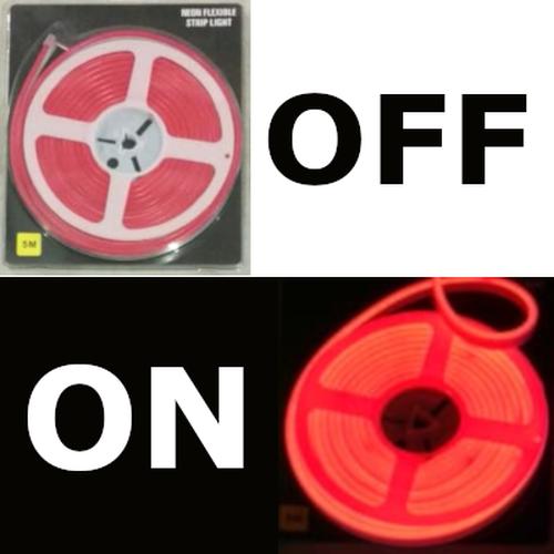 Jual RED Neon Flex LED 12V 5M Neon Sign Flexible DIY Lampu Selang ...