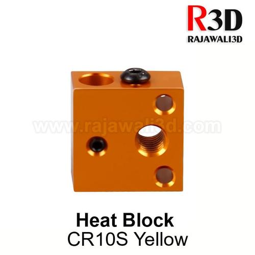 Jual 3D Printer Heat Block CR10S Yellow HeatBlock Makerbot - Kab ...
