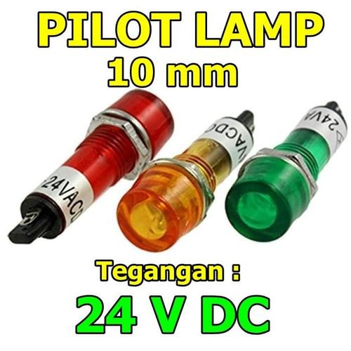 Jual PILOT LAMP LAMPU PILOT FLAT 10 MM 24 V DC INDIKATOR Panel - Kuning ...