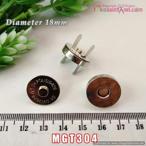 Jual MGT304 Magnet Tas /Kancing Magnet silver 1.8cm (Per pcs) - Jakarta ...