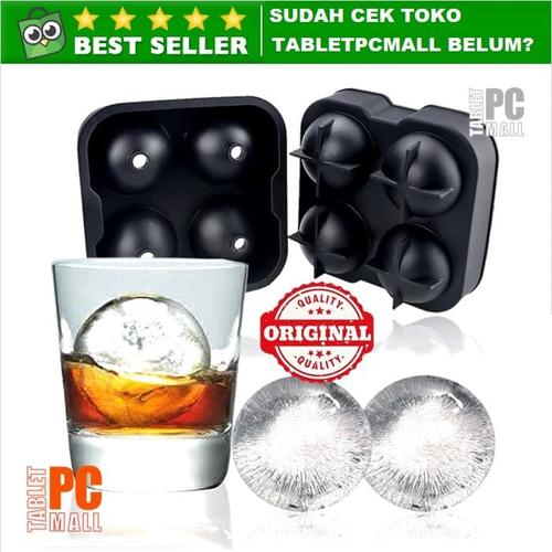 Jual Cetakan Es Batu Bulat Bola - Ice Ball Maker Silicone Four Ball ...