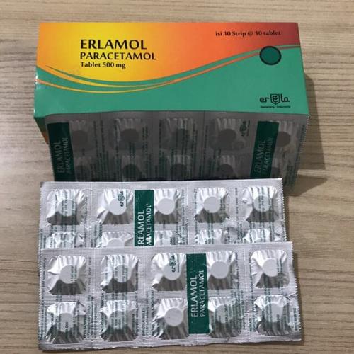 Jual Erlamol Box/Dus/Dos - Paracetamol, Demam, Flu, Pilek - Kab ...