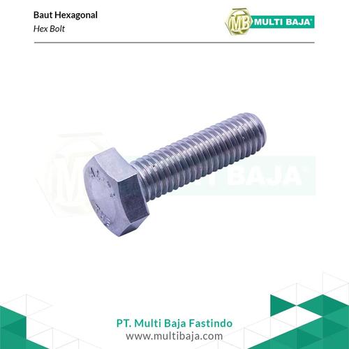 Jual Baut Hexagon Stainless Steel 304 1/4" x 5/8" FT (Hex Bolt ...