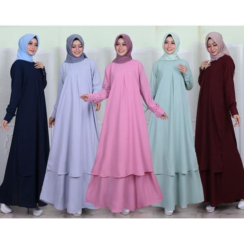 Jual Gamis wollycrep premium / High Quality / gamis terbaru - XXL ...