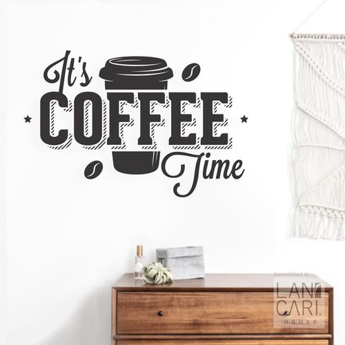 Jual stiker dinding Kaca coffee time wall window sticker cutting cafe ...