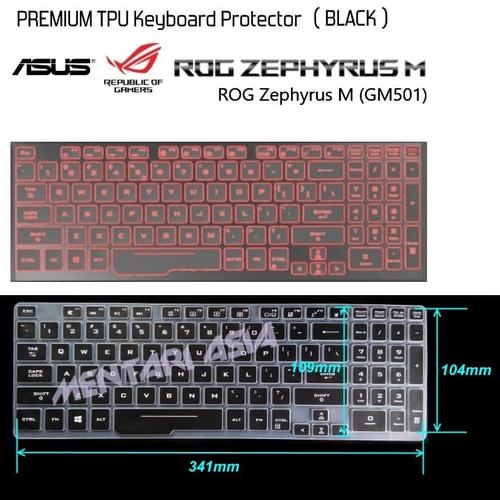 Jual Keyboard Protector ASUS ROG Zephyrus-M GM501 - PREMIUM TPU Black ...