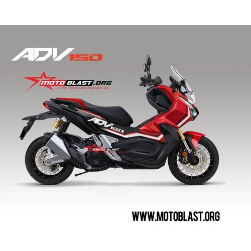 Jual Decal stiker Honda ADV 150 Red ABS ( TIDAK FULLBODY) - Glossy ...
