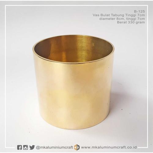 Jual JUAL Vas Bunga Kuningan Minimalis Tabung Polos tinggi 7cm - B125 ...