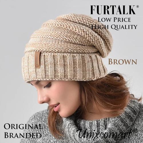 Promo Furtalk Beanie Topi Kupluk Dewasa Knitted Hat Bahan Rajut Tebal ...