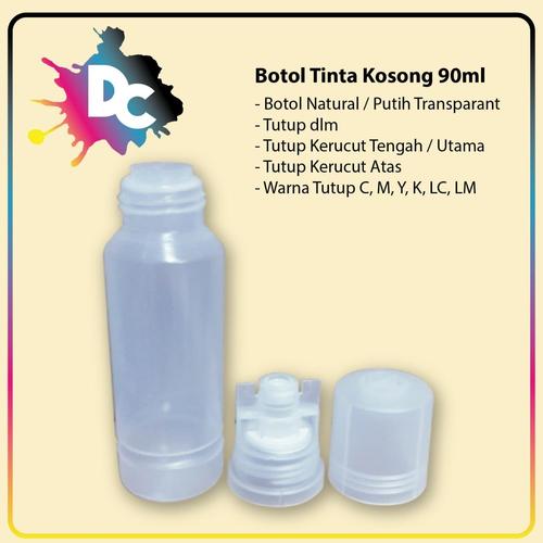 Jual Botol Tinta 90ml, Botol Tinta Bening, Botol Tinta Refill Printer ...