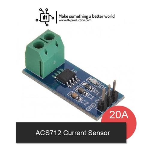 Jual ACS712 Sensor Arus Listrik 20A AC DC Hall Current Sensor - Kota ...