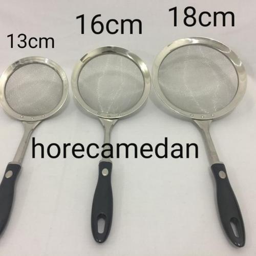 Jual Saringan Masak / Saringan stainless tebal gagang hitam - 13cm ...