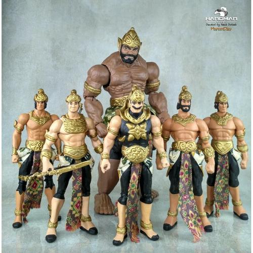 Jual Mainan Figure paket hemat Tokoh Pewayangan Bima Arjuna Gatotkaca ...