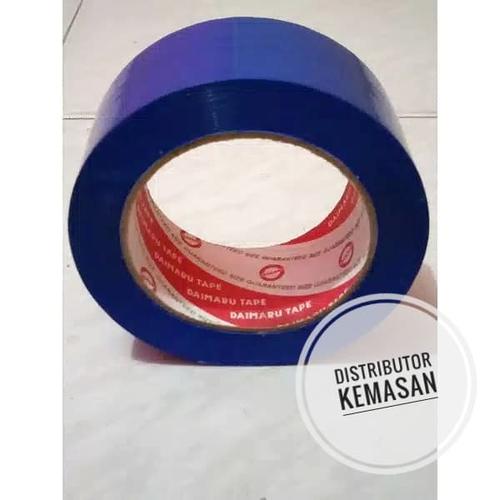Jual SELOTIP / ISOLASI / LAKBAN DAIMARU WARNA BIRU OPP PLASTIK 100 ...