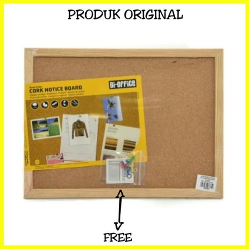 Jual Cork Notice Board Fibre Board 40x30cm Papan Mading Kayu Gabus ...
