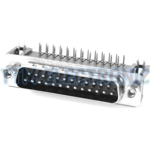 Jual DB25 male, Right Angle Connector R/A Konektor DB25 Jantan Belok L ...