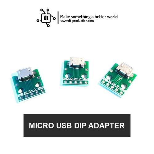 Jual Micro USB Adapter DIP 5 Pin Module PCB Micro USB to DIP Converter ...
