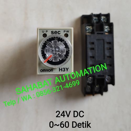 Jual H3Y-2 24VDC Delay Time Relay 60 detik + Socket Base Timer H3Y ...