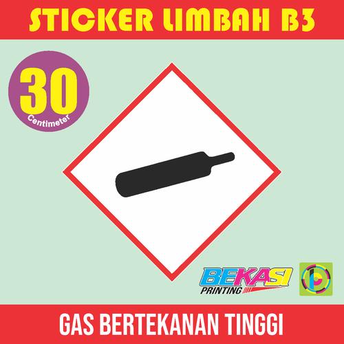 Jual Sticker Safety Sign Limbah B3 GAS BERTEKANAN TINGGI Uk. 30 cm ...