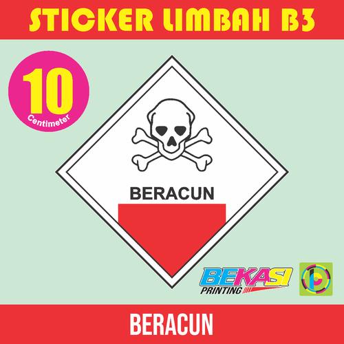 Jual Sticker Safety Sign Rambu Tanda Peringatan Limbah B3 size 10 x 10 ...