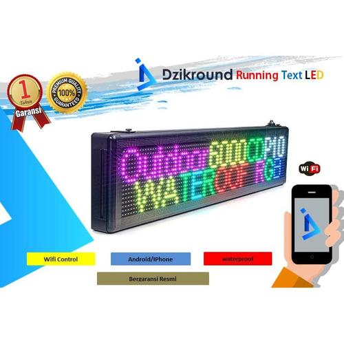 Jual Running text Berkualitas ukuran 20x100 RGB Fullcolour Wifi - Kab ...