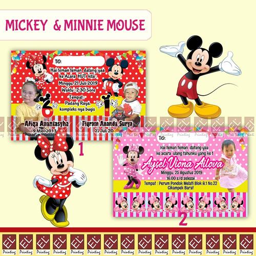 Jual Undangan ultah anak mekey mouse - Kab. Bekasi - EL PRINTING ONLINE ...