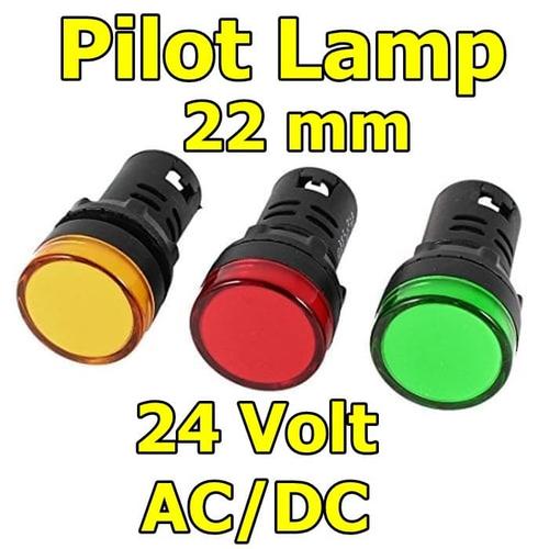 Jual Lampu Pilot Lamp 22mm 24V AC DC Indikator Led Signal Color Warna ...
