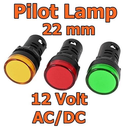 Jual Lampu Pilot Lamp 22mm 12V AC DC Indikator Led Signal Color Warna ...