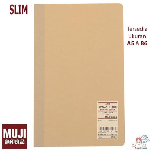 Jual MUJI SLIM Blank Notebook / Note Book - Buku Notes polos / catatan ...