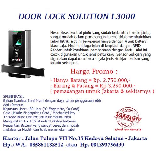 Jual DOOR LOCK SOLUTION L3000 / ACCESS DOOR / ACCESS CONTROL - Jakarta ...