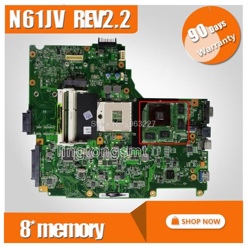 Jual HOT! N61JV Motherboard REV 2.0 For ASUS N61JV Laptop motherboard ...