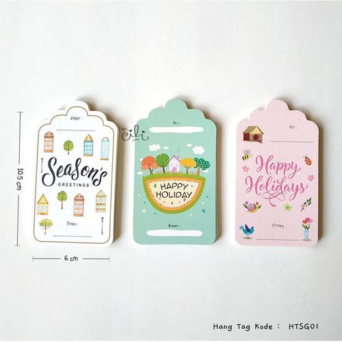 Jual TC-(HTSG01) tag ucapan season greeting happy holiday - Jakarta ...