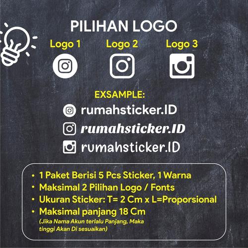 Jual STICKER CUTTING PAKET NAMA DAN LOGO AKUN IG - hologram - Kab ...
