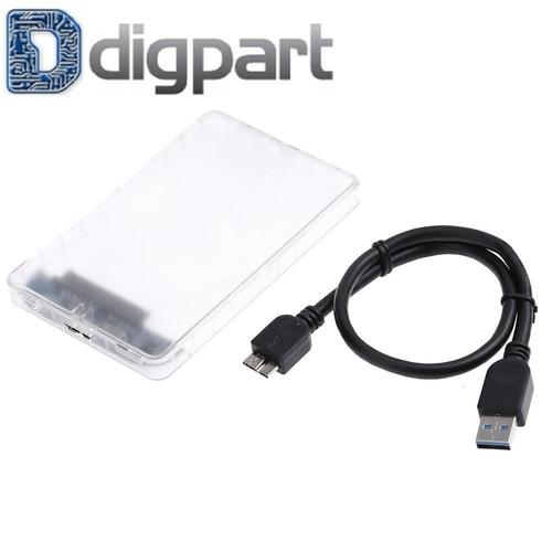 Jual Casing Transparan Enclosure Hard Disk External SATA 2.5 Inch USB 3 ...