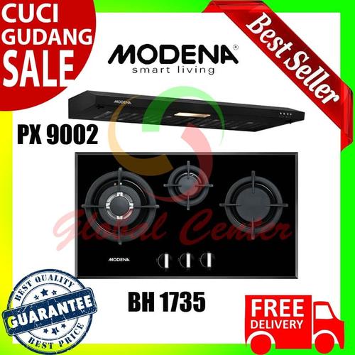 Jual Paket Kompor Modena BH 1735 dan Cooker Hood PX 9002 - Jakarta ...