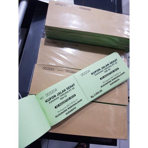 Jual Cetak segala jenis kupon atau karcis - Kota Surabaya - PANCA WARNA ...