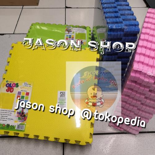 Jual Karpet anak Evamat polos 10 lbr/Karpet puzzle 30x30x1 cm/Evamat ...