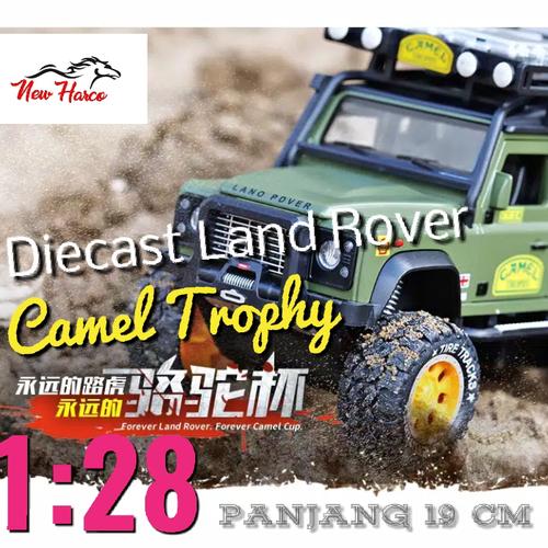 Jual DIECAST MOBIL LAND ROVER CAMEL TROPHY GREEN 19 CM 1:28 BODY BESI ...