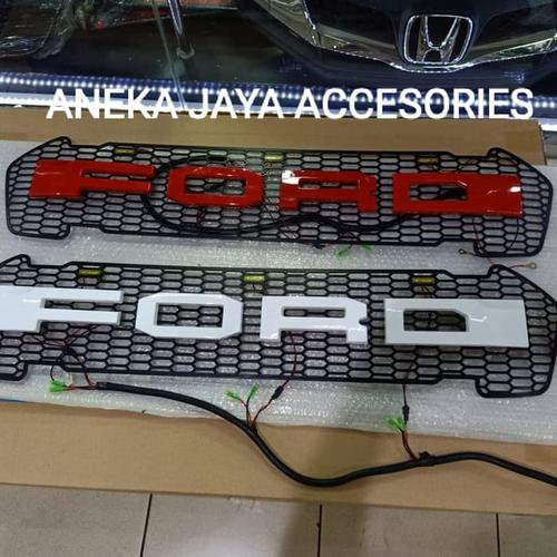Jual Grill Ford Ranger T7 2016 2017 2018 - plastik ABS - 3 titik LED ...