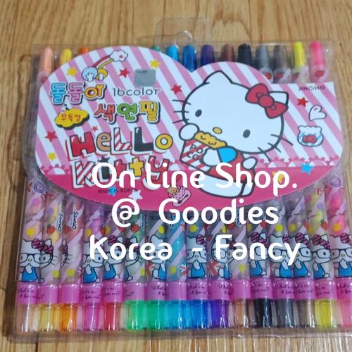 Jual Ori Korea Crayon Puter 16 Warna Hello Kitty Ready Stock - Jakarta ...